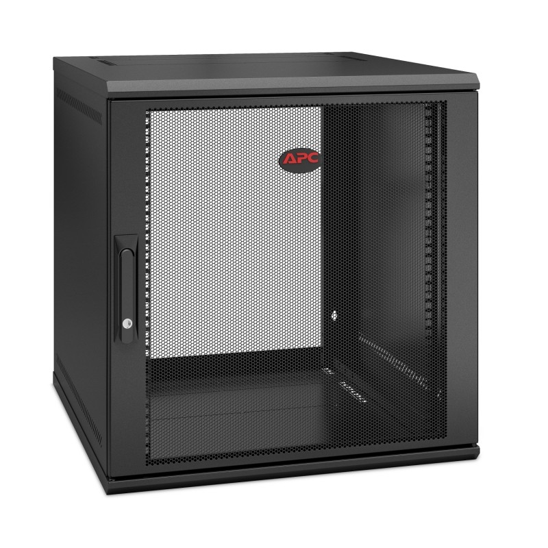 apc netshelter wx 12u single hinged wall-mount enclosure 600mm deep ...