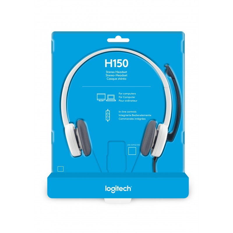 logitech h150 casque arceau blanc - casques et enceintes