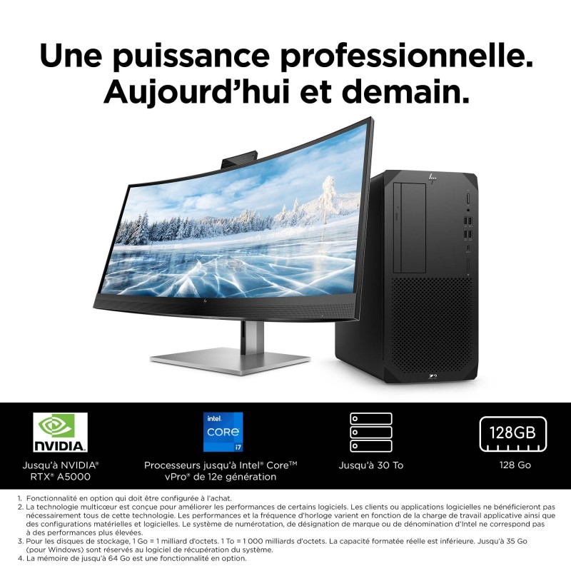 hp z2 tower g9 i9-12900 intel® core™ i9 32 go ddr5-sdram 1000 go ssd ...