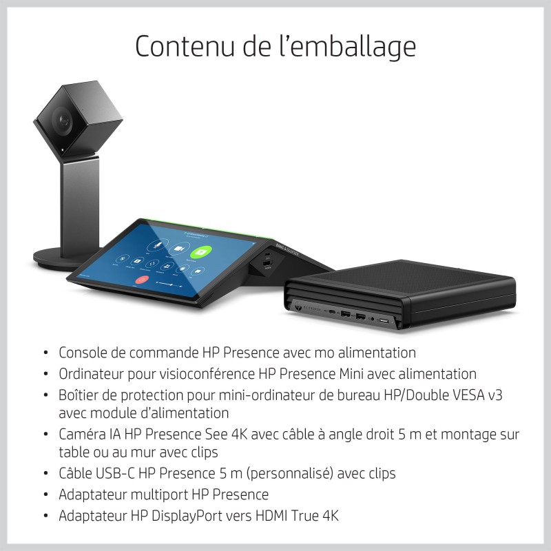 hp presence small space solution plus ai camera with zoom rooms systeme ...